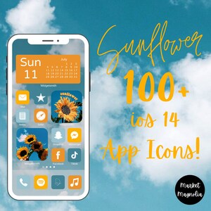 Sunflower App Icons | Ios 14 App Icons | Aesthetics App Icons | iPhone ...