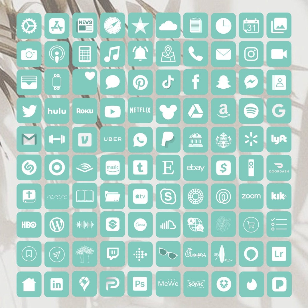 Sea Foam Summer IOS App Icons Ios Icons App Icons - Etsy