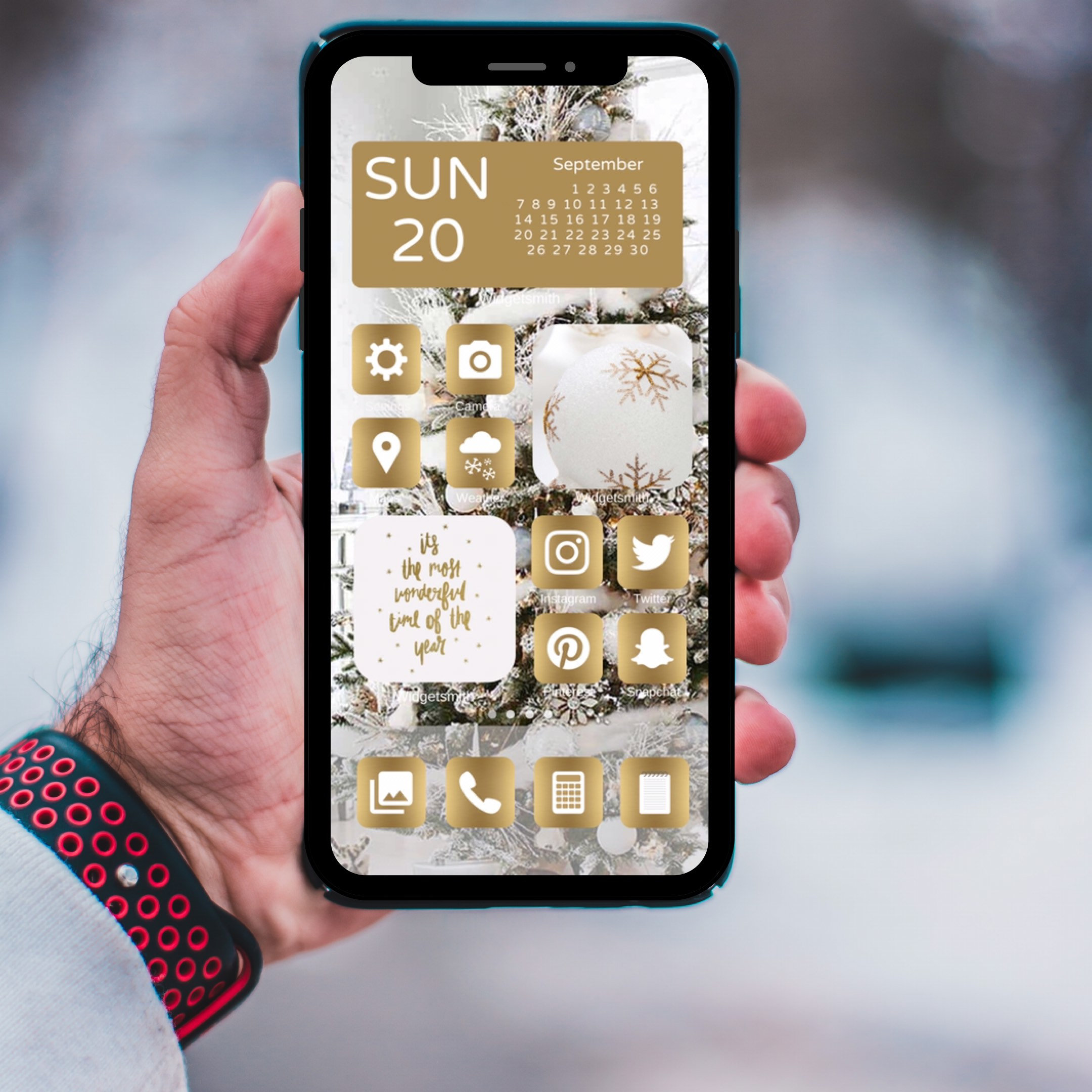 Christmas Gold and White iPhone iOS 14 App Icons Pack iOS 14 | Etsy
