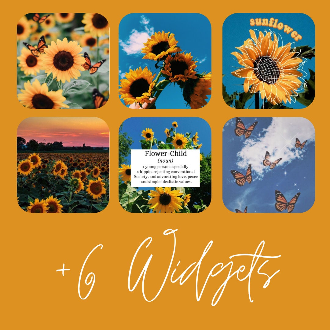 Sunflower App Icons | Ios 14 App Icons | Aesthetics App Icons | iPhone ...