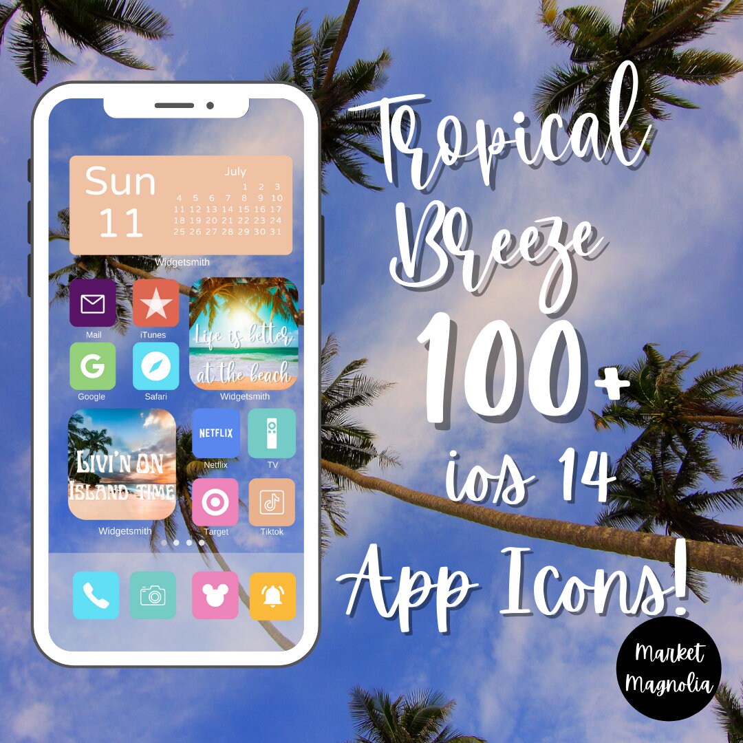 Tropical Breeze Beach Aesthetics | iPhone App Aesthetic Icons | Beach ...