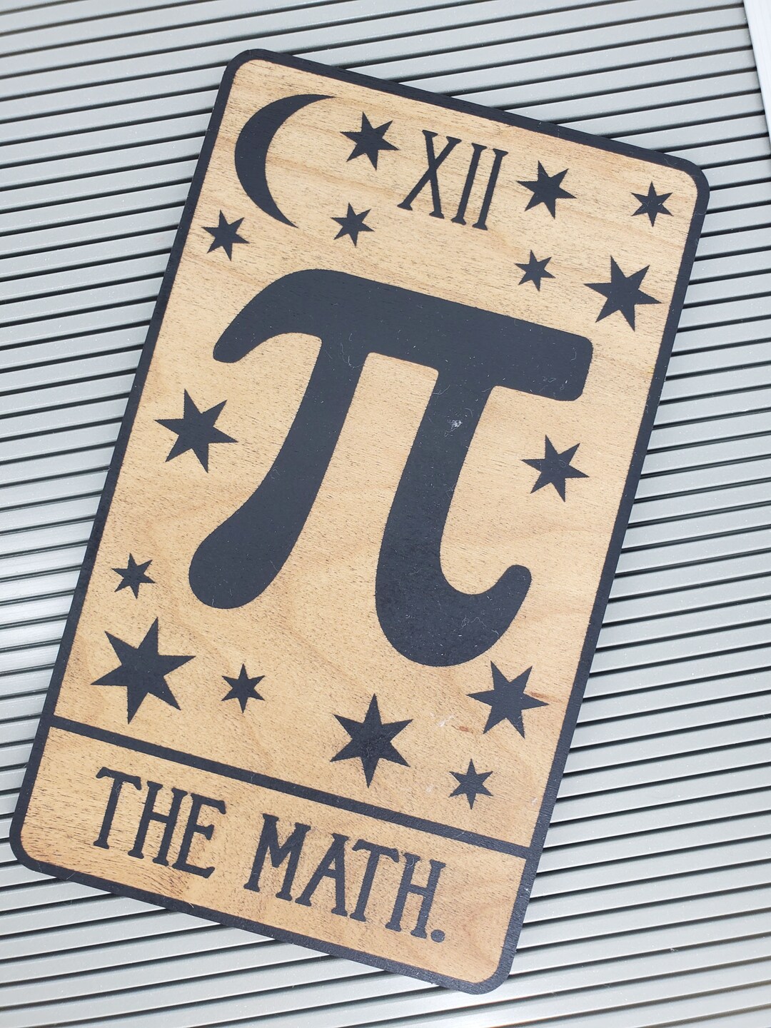 The Math, Funny Wood Tarot Card Deck Sign, Gag Gift for Adults, Gothic ...