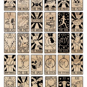 The Nerd, Funny Wood Tarot Card Deck Sign, Gag Gift for Adults, Gothic ...