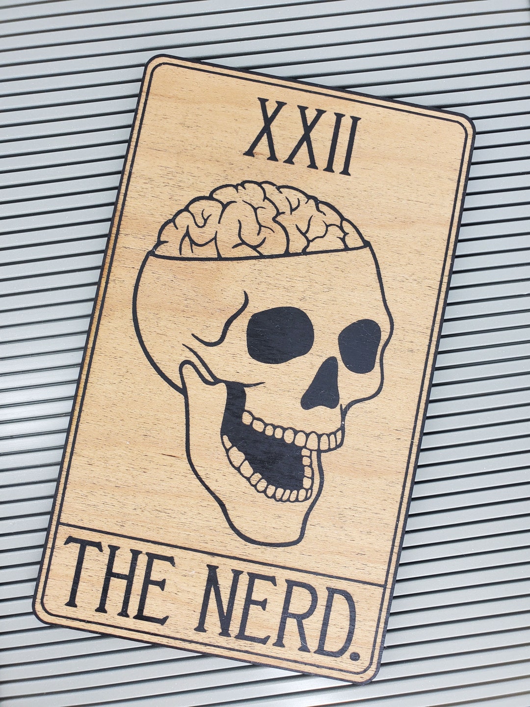 The Nerd, Funny Wood Tarot Card Deck Sign, Gag Gift for Adults, Gothic ...