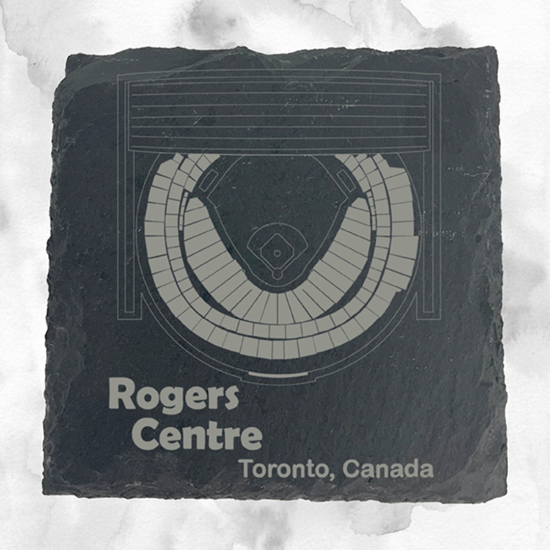 Set of 4 MLB Rogers Centre Laser Engraved Slate Coasters | Baseball Fan ...