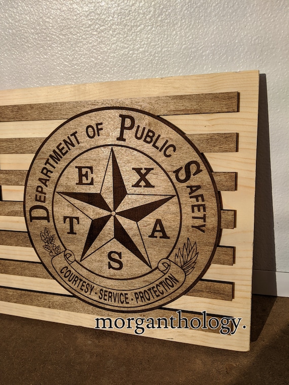Personalized Wooden Sign for Texas DPS State Trooper American - Etsy