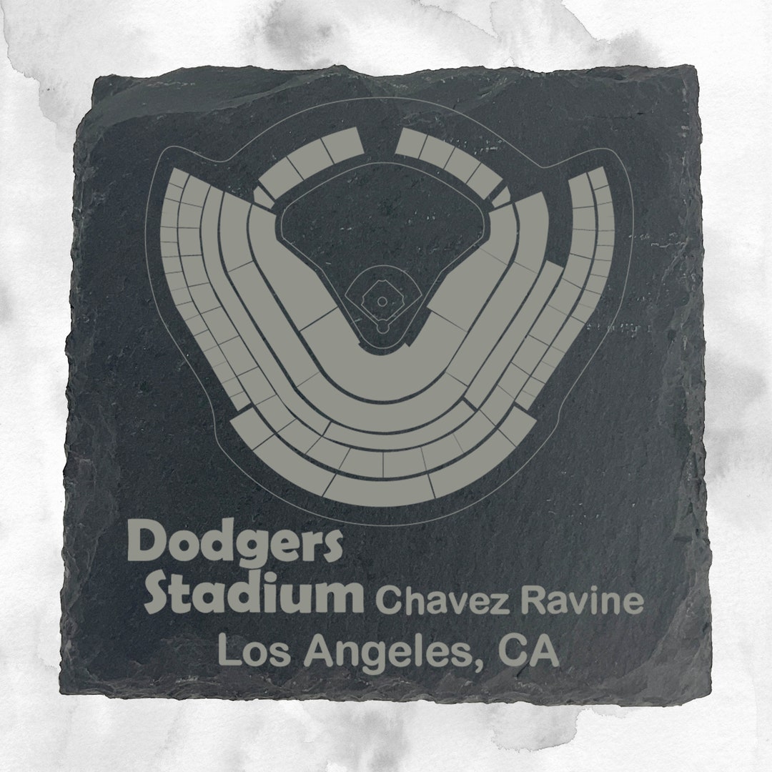 Set of 4 MLB Dodgers Stadium Laser Engraved Slate Coasters | Baseball ...