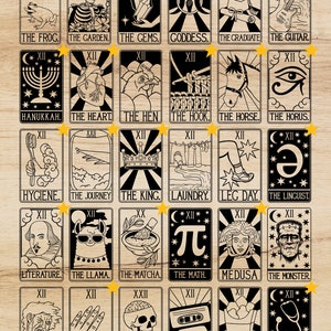 Handmade Laser Engraved Humorous Tarot-inspired Card Funny Wall Art ...