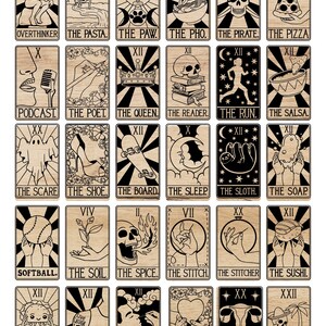 The Math, Funny Wood Tarot Card Deck Sign, Gag Gift for Adults, Gothic ...