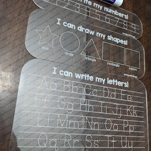 Dry Erase Learn to Write Draw Count Trace Boards Virtual School ...