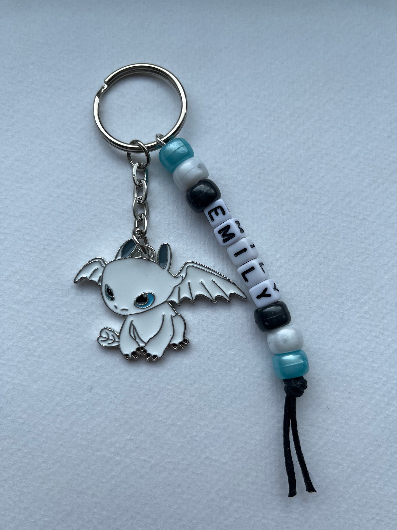 Personalised Name Key Chain Toothless Dragon Charm Keyring - Etsy