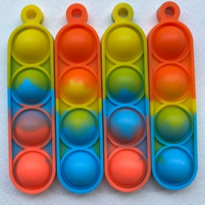 Pop It Fidget Keychain Personalised Keyring With Name Back to School ...