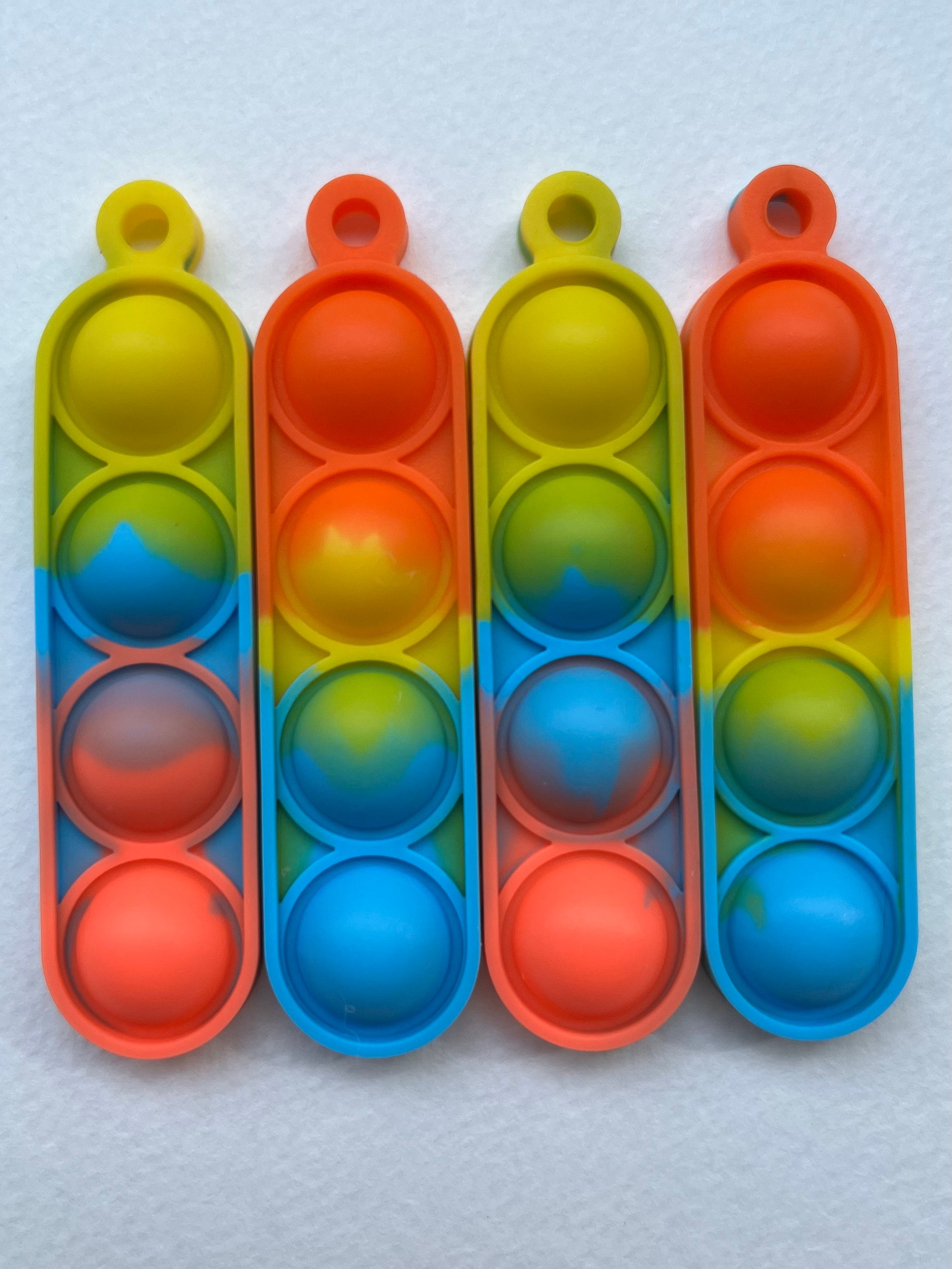 Pop It Fidget Keychain Personalised Keyring With Name Back to School ...