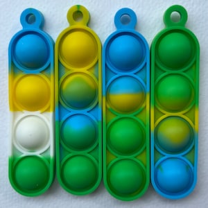 Pop It Fidget Keychain Personalised Keyring With Name Back to School ...