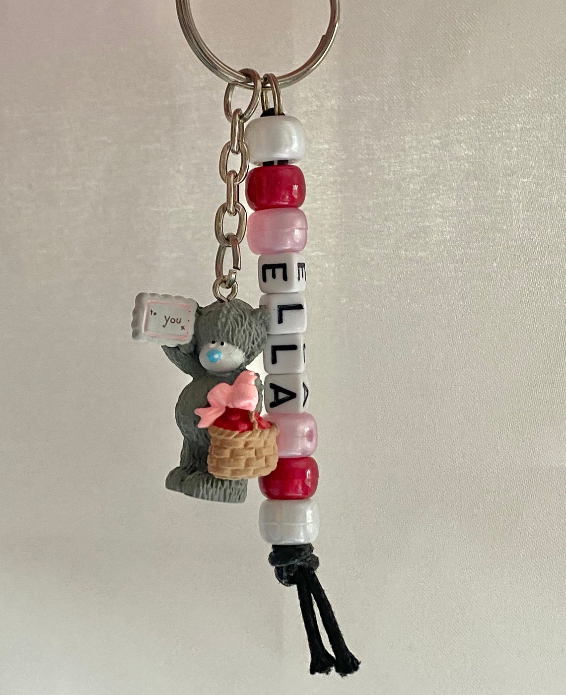 Personalised Name Me to You Tatty Teddy Keychain Bead Keyring Gift - Etsy