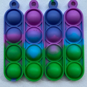 Pop It Fidget Keychain Personalised Keyring With Name Back to School ...