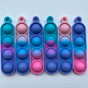 Pop It Fidget Keychain Personalised Keyring With Name Back to School ...