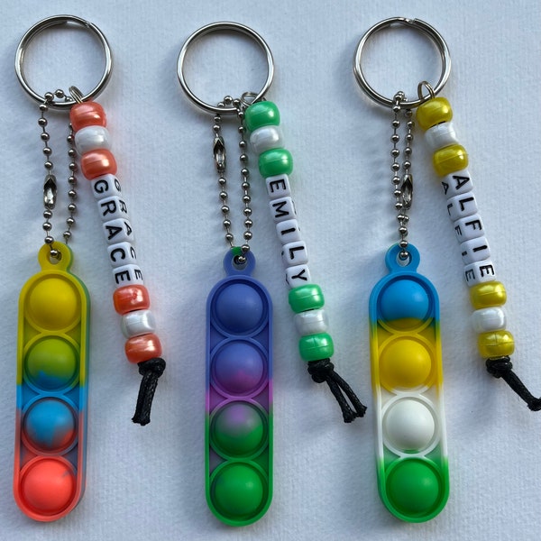 Name Fidget Keyring - Etsy UK