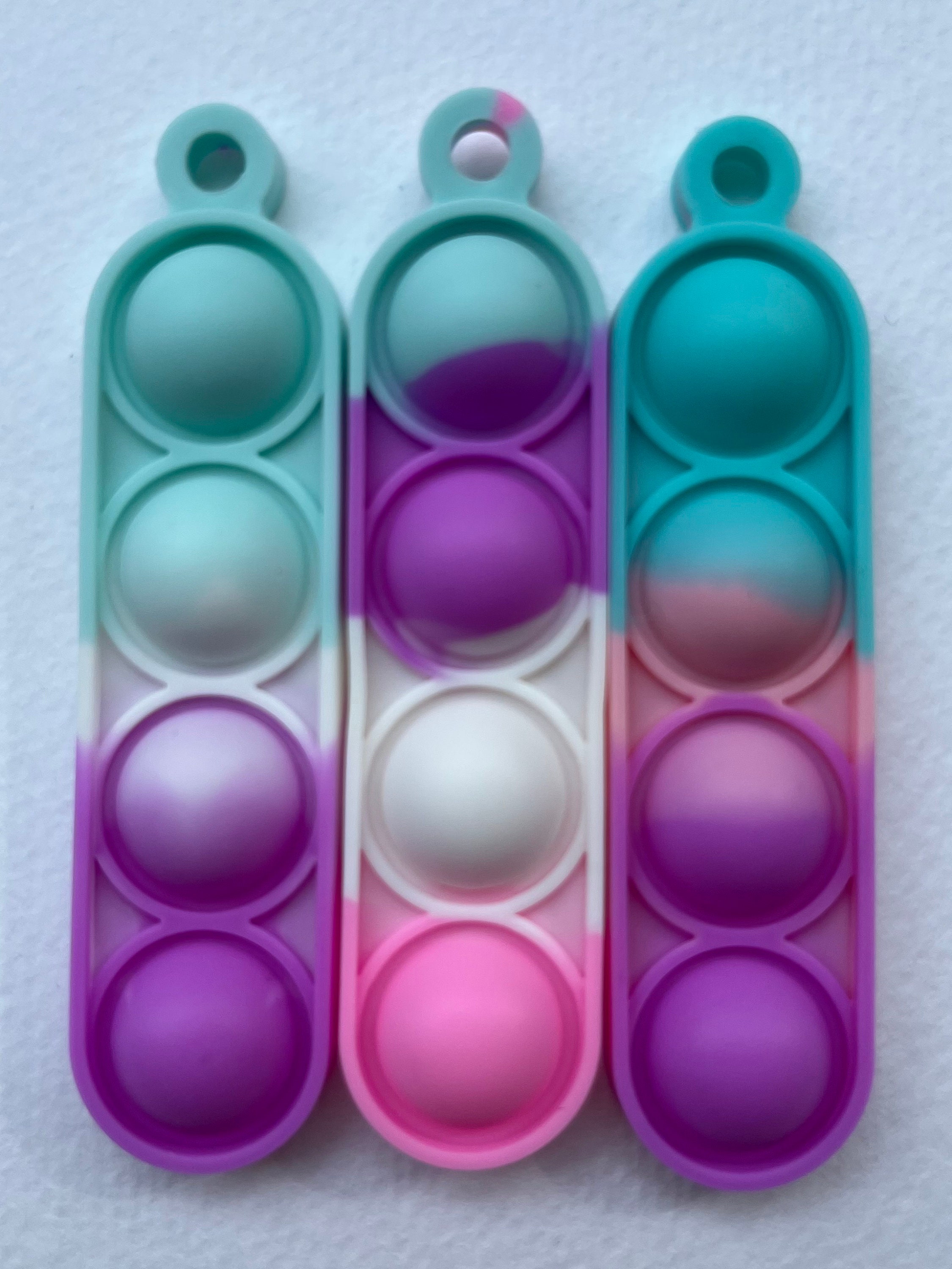 Pop It Fidget Keychain Personalised Keyring With Name Back to School ...