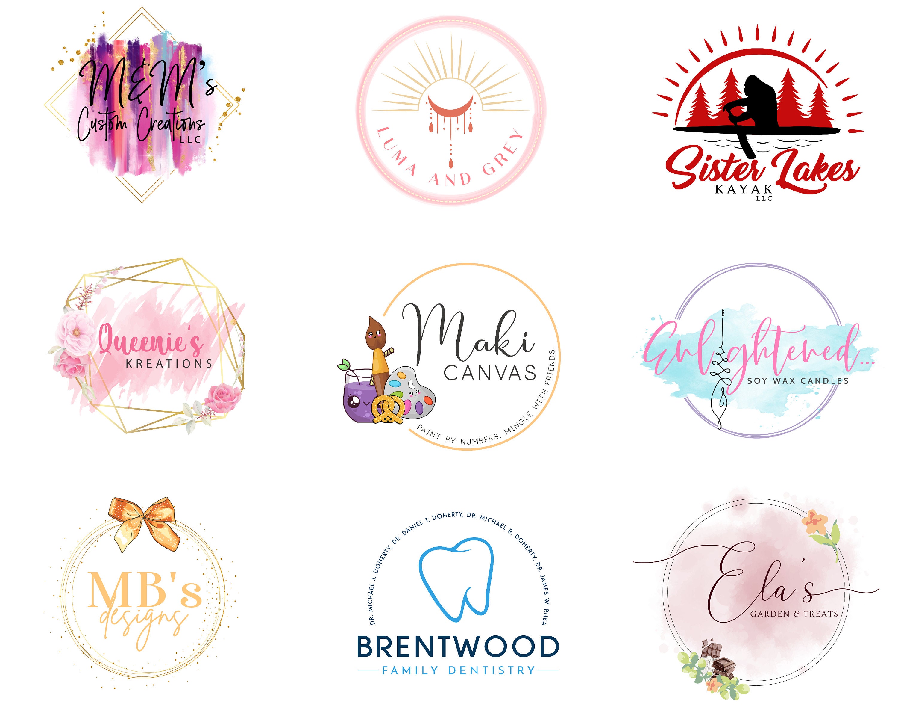 Custom Logo Design for Your Big and Smal Business With Social - Etsy