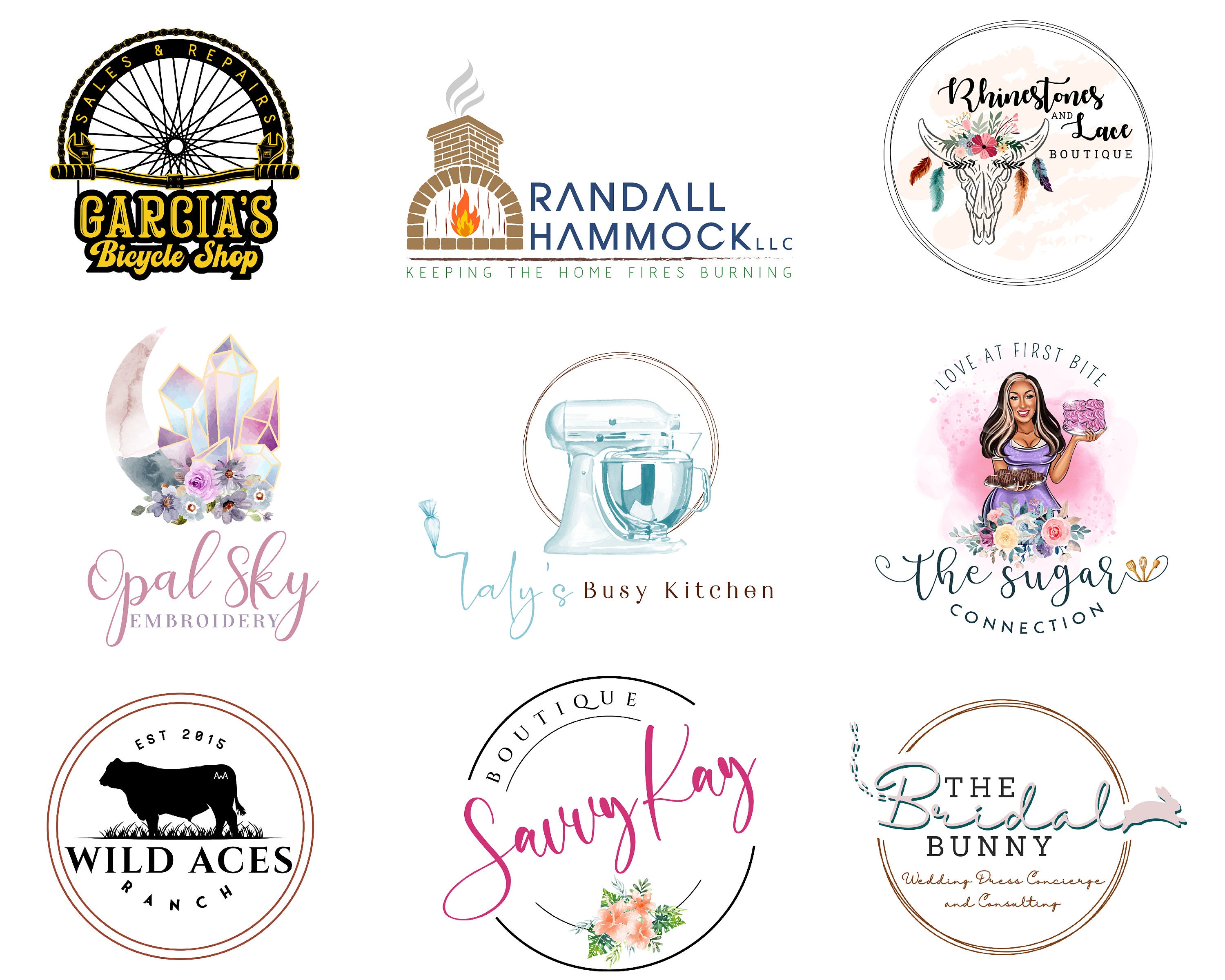 Custom Logo Design and Watermark Blog Logo Design Minimalist - Etsy