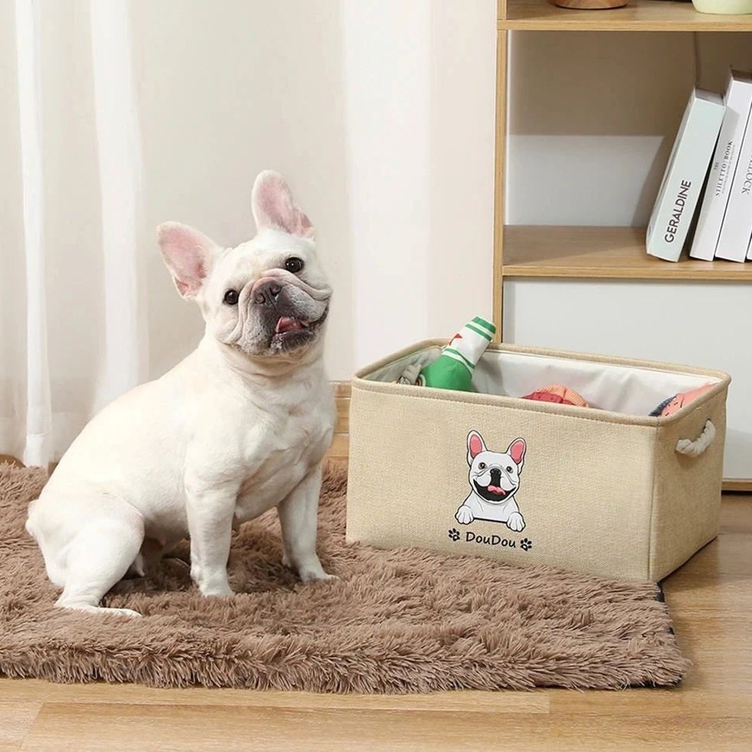 Personalized Pet Toy Organizer: Custom Dog Storage Basket - Personalize ...