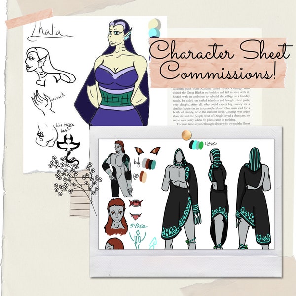 Character Sheet Commission - Etsy
