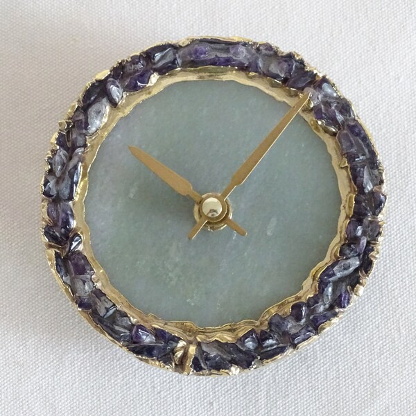 Amethyst Clock - Etsy