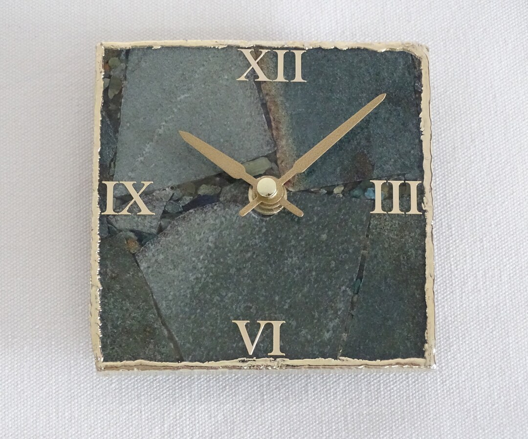 Salbei Achat Quadrat Uhr, Moderne Schreibtisch/ Wanduhr, Perfektes ...