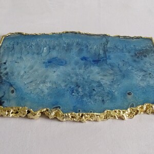 Blue Agate Cheese Platter/tray, Table Decor, Natural Stone Platter ...