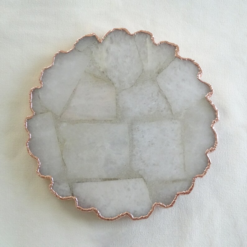 White Agate Cheese Platter and Coasters Set Table Decor - Etsy