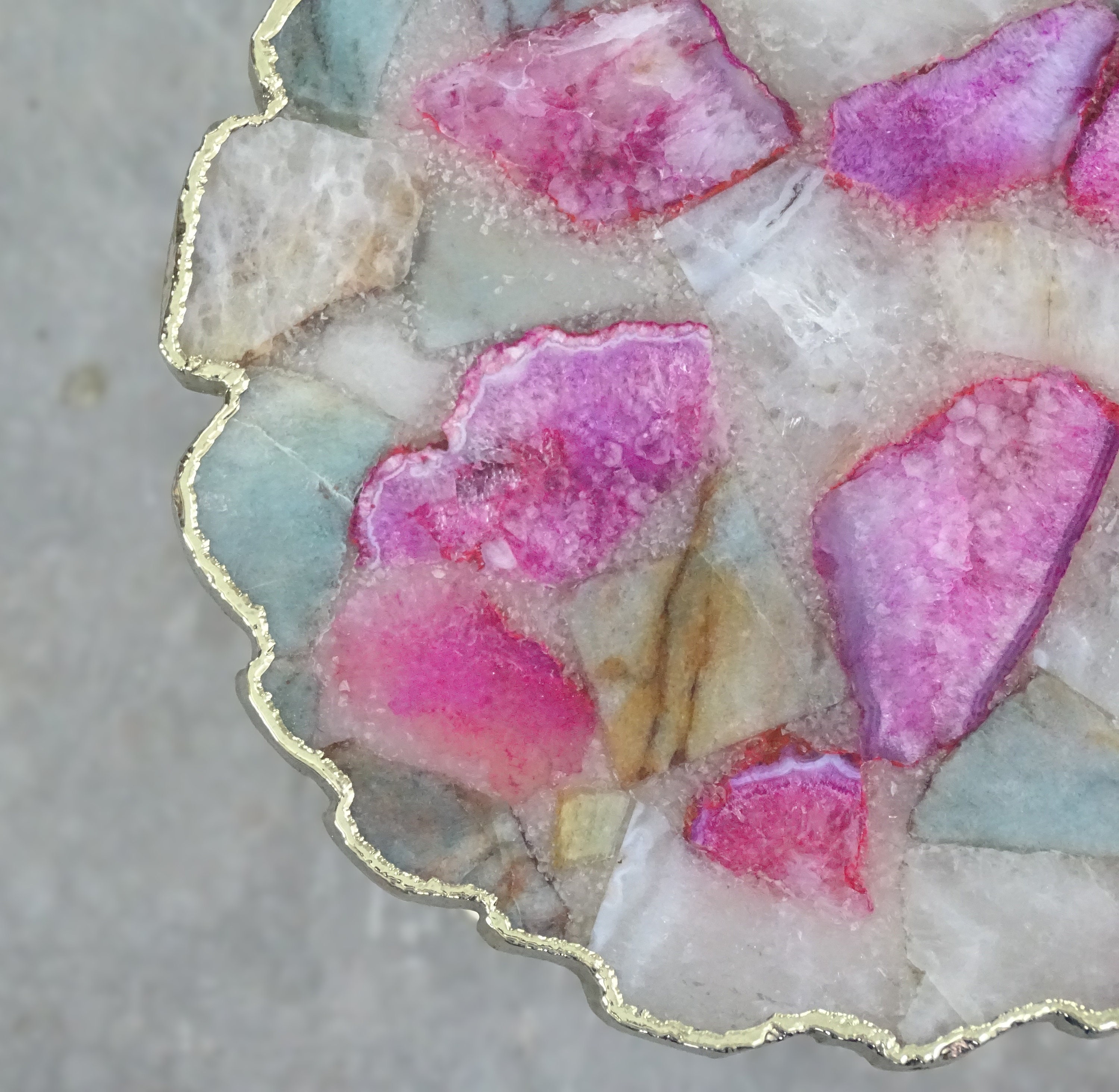 Mix Agate Drink Table With Single Leg Stand Agate Drink Table | Etsy