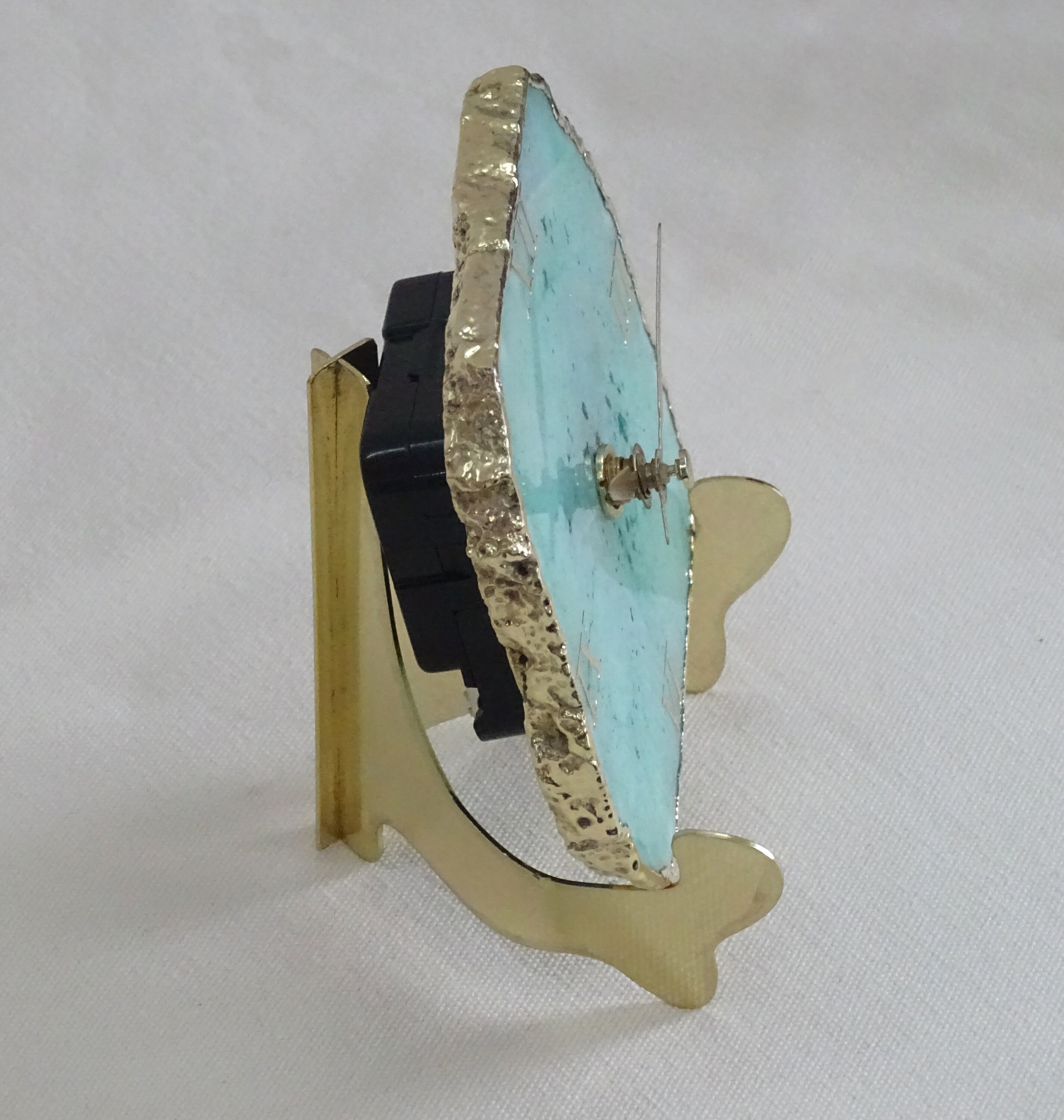 Aqua Agate Clock Modern Desk/wall Clock Perfect Gift House - Etsy