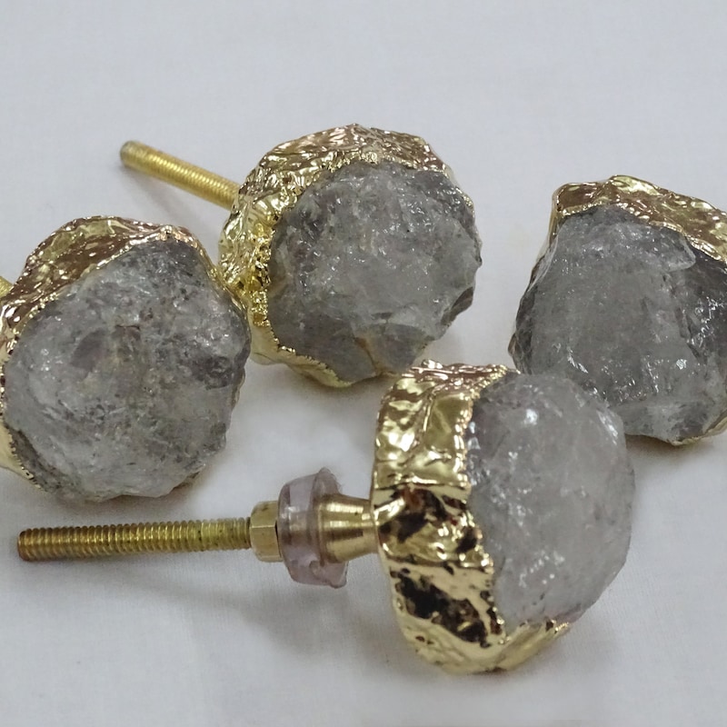 White Quartz Knob - Etsy