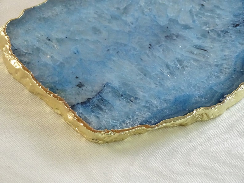 Blue Agate Cheese Platter/tray, Table Decor, Natural Stone Platter ...
