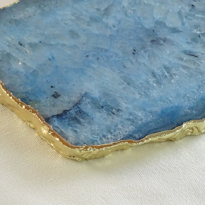 Crystal Platter Blue - Etsy