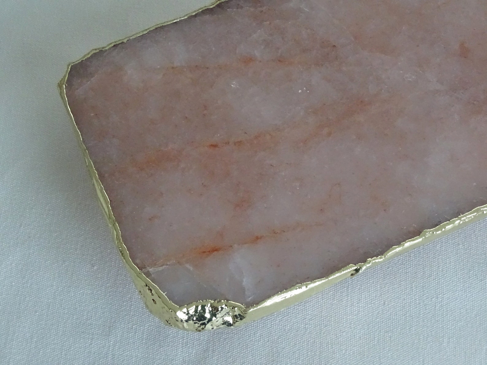 Rose Quartz Cheese Platter/tray Table Decor Natural Stone | Etsy