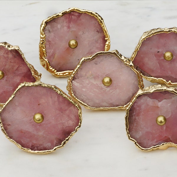 Rose Quartz Knobs - Etsy