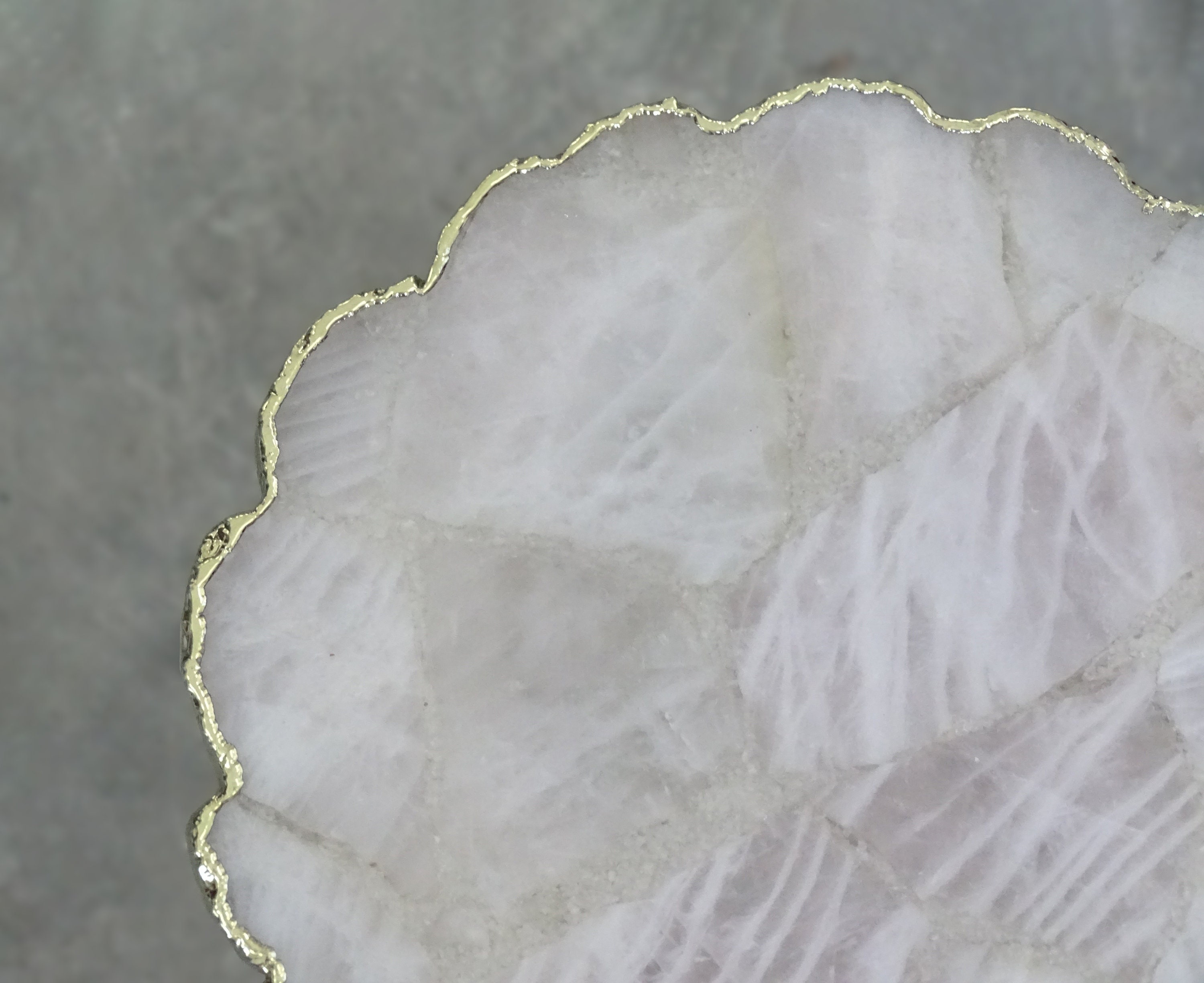 Rose Quartz Drink Table With Single Leg Stand Agate Drink | Etsy