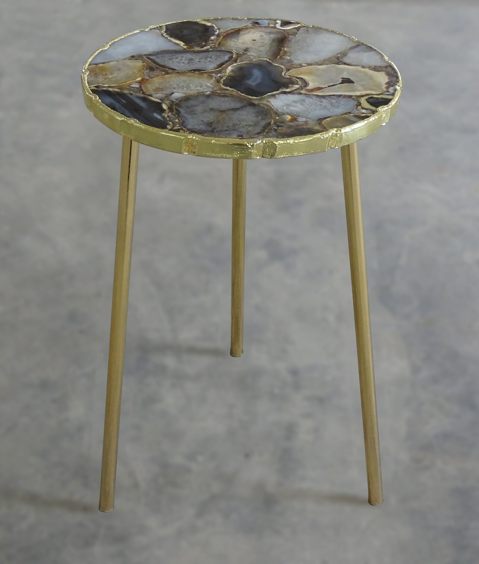 Natural Agate Table With Uneven Edges Occasional Round Table - Etsy