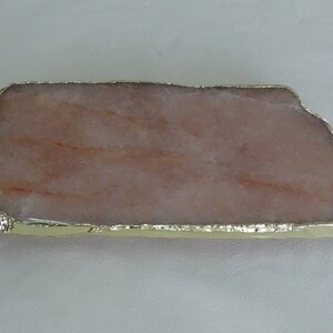 Rose Quartz Cheese Platter/tray Table Decor Natural Stone | Etsy