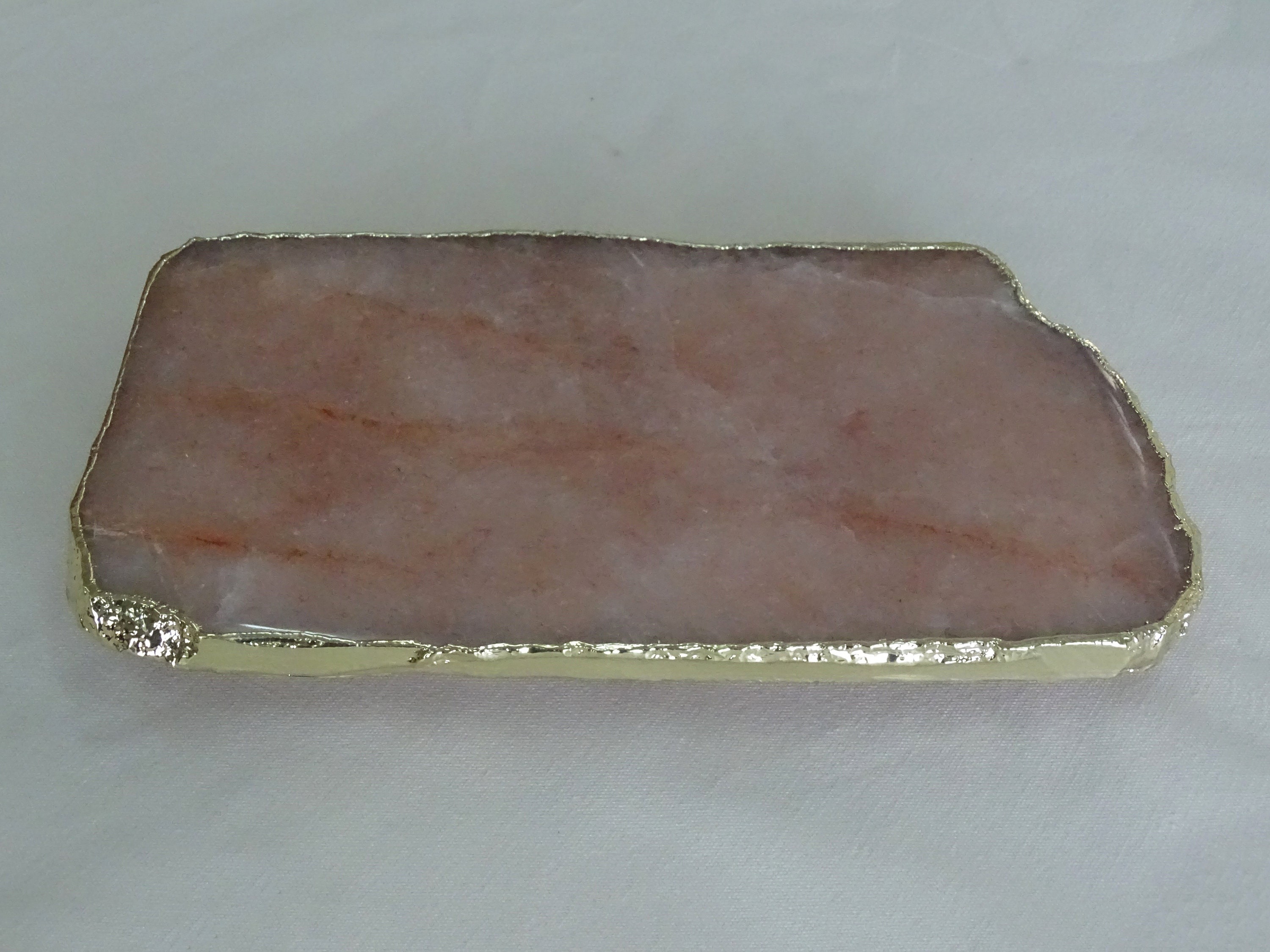 Rose Quartz Cheese Platter/tray Table Decor Natural Stone | Etsy