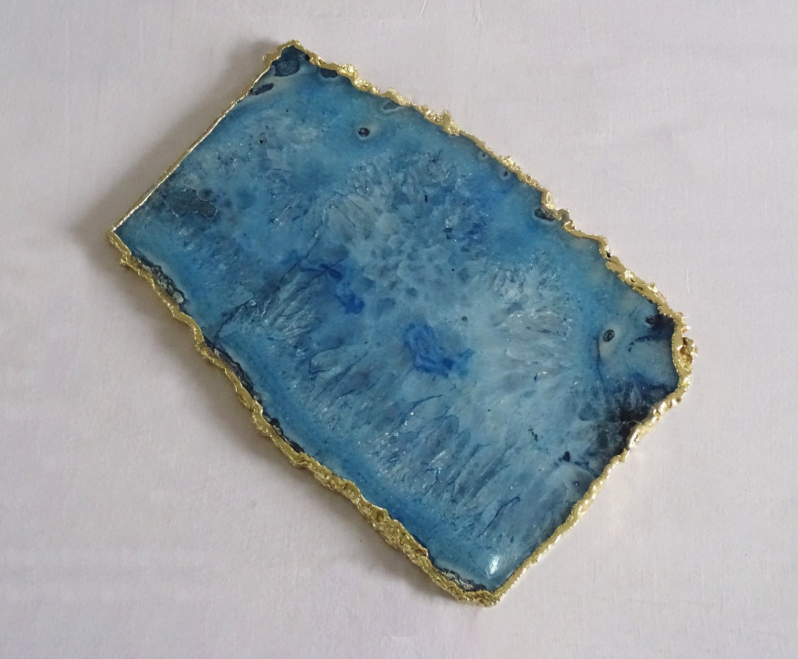 Blue Agate Cheese Platter/tray, Table Decor, Natural Stone Platter ...