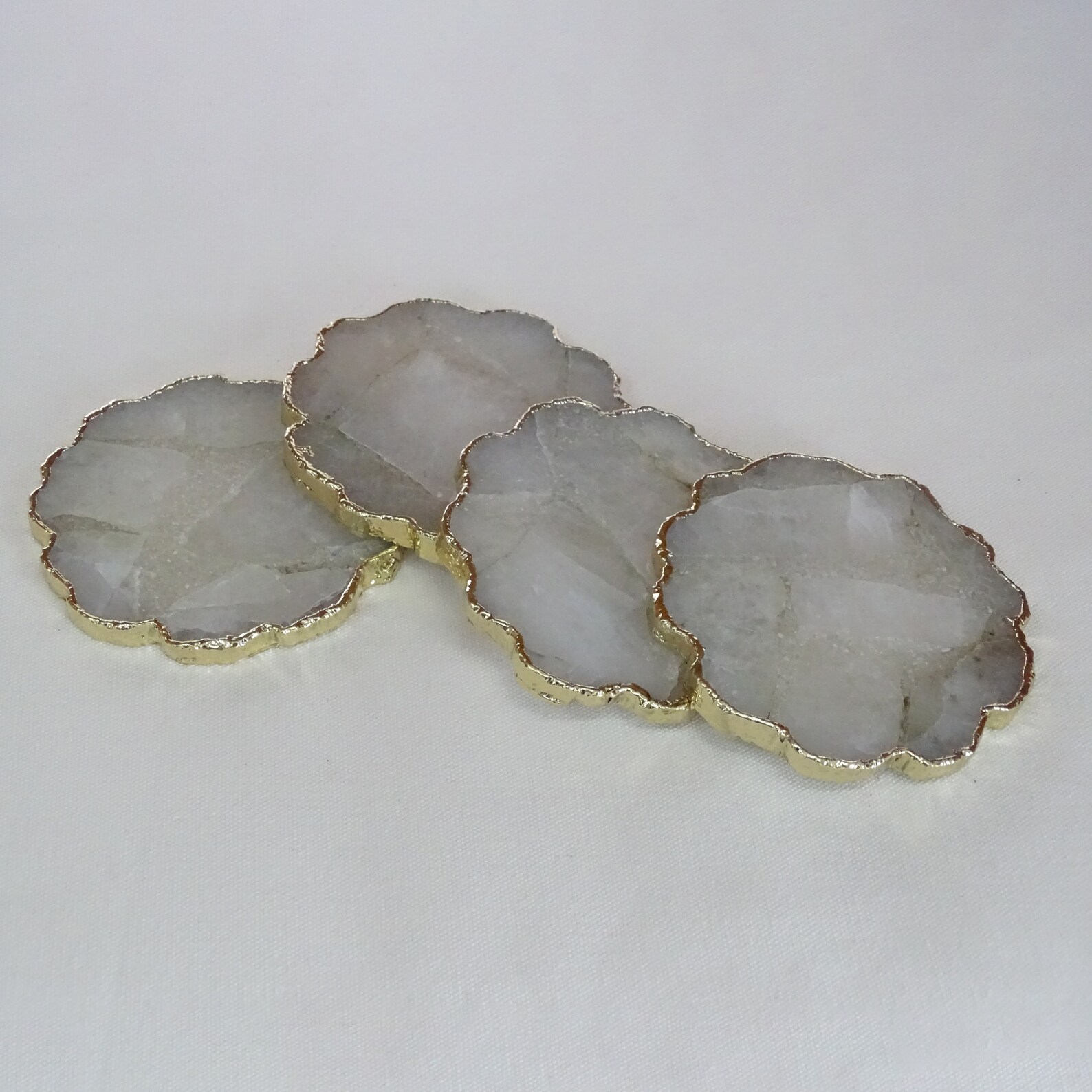 White Agate Cheese Platter and Coasters Set Table Decor - Etsy