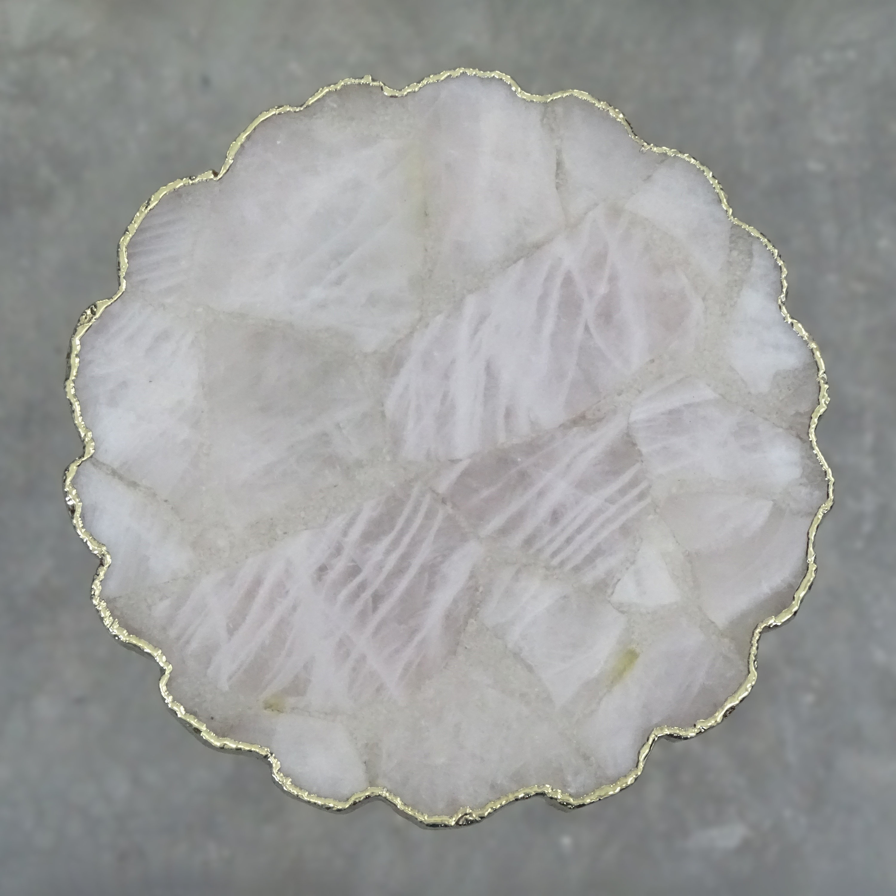 Rose Quartz Drink Table With Single Leg Stand Agate Drink | Etsy