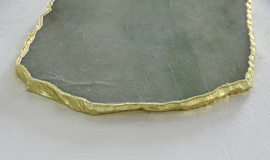 Green Aventurine Cheese Platter/tray Table Decor House | Etsy