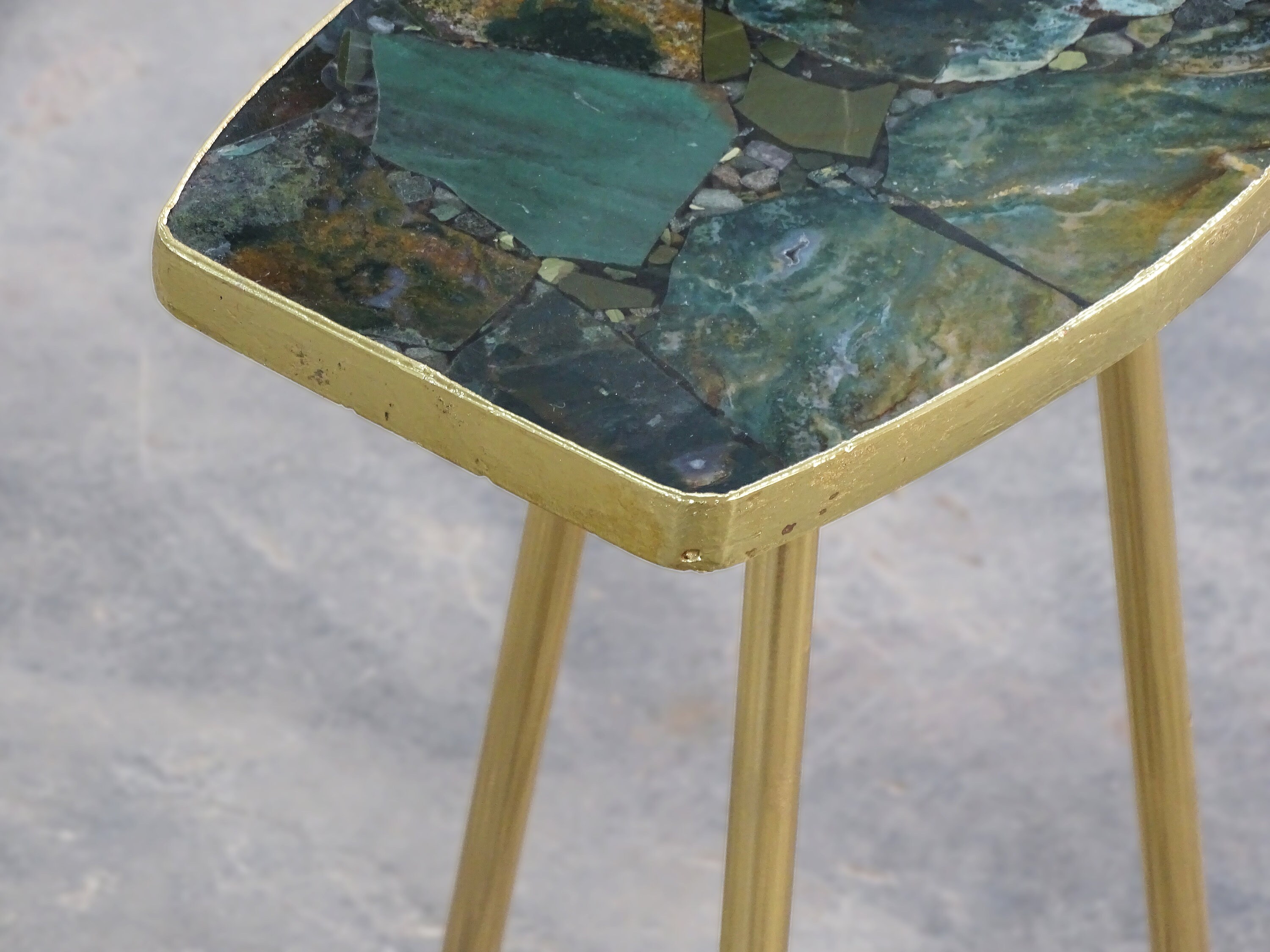 Green Agate Drink Table Composite Agate Drink Table - Etsy