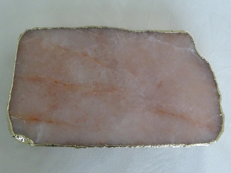 Rose Quartz Cheese Platter/tray Table Decor Natural Stone | Etsy