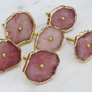 Rose Quartz Cabinet Drawer Pull/knobs, Interior Decorative Handle - Etsy