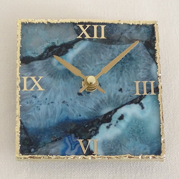 Blue Square Wall Clock - Etsy